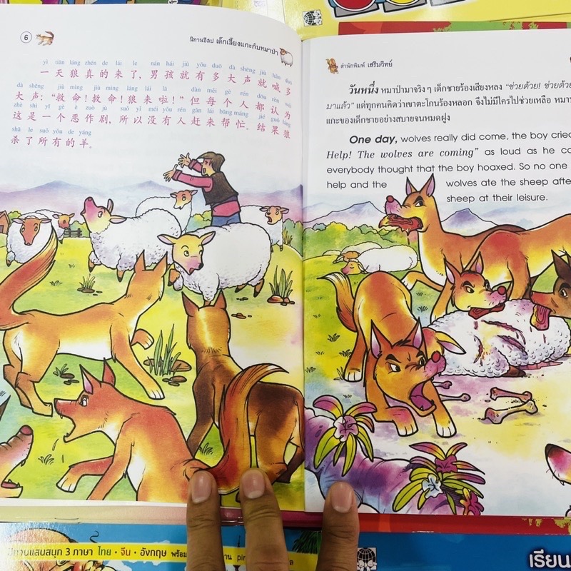 changkid นิทานอิสป 3 ภาษา ไทย อังกฤษ จีน สำหรับคุณหนู ภาพสวย ฝึกภาษา ลูกหมู 3 ตัว หนูน้อยหมวกแดง ...