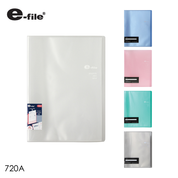e-file (อี-ไฟล์) แฟ้มโฮลเดอร์ 40 ซอง ปกใส รหัส 720A - Sakura Products ...