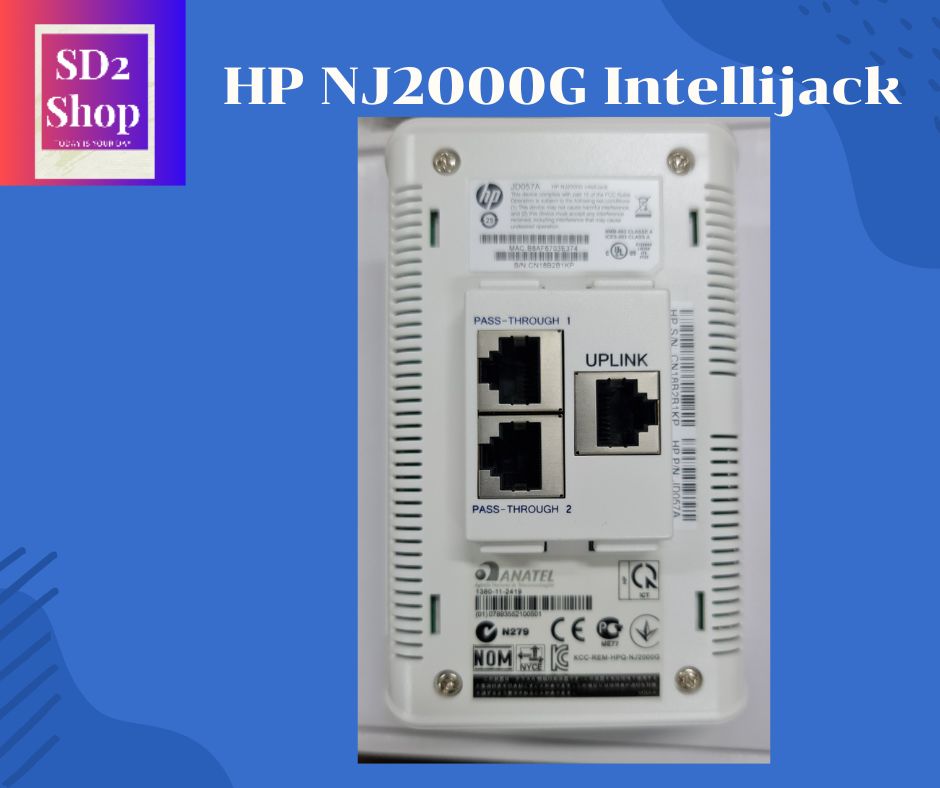 HP 3com NJ2000G IntelliJack Switch PoE Managed 7 Port Gigabit - JD057A ...