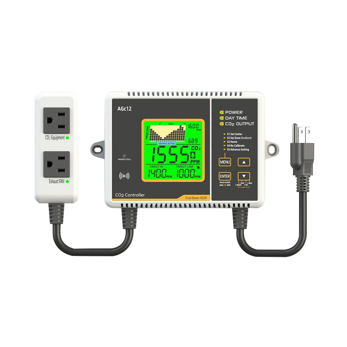 CO2 Controller Carbon Dioxide Controller CO2 Meter Monitor for Green ...