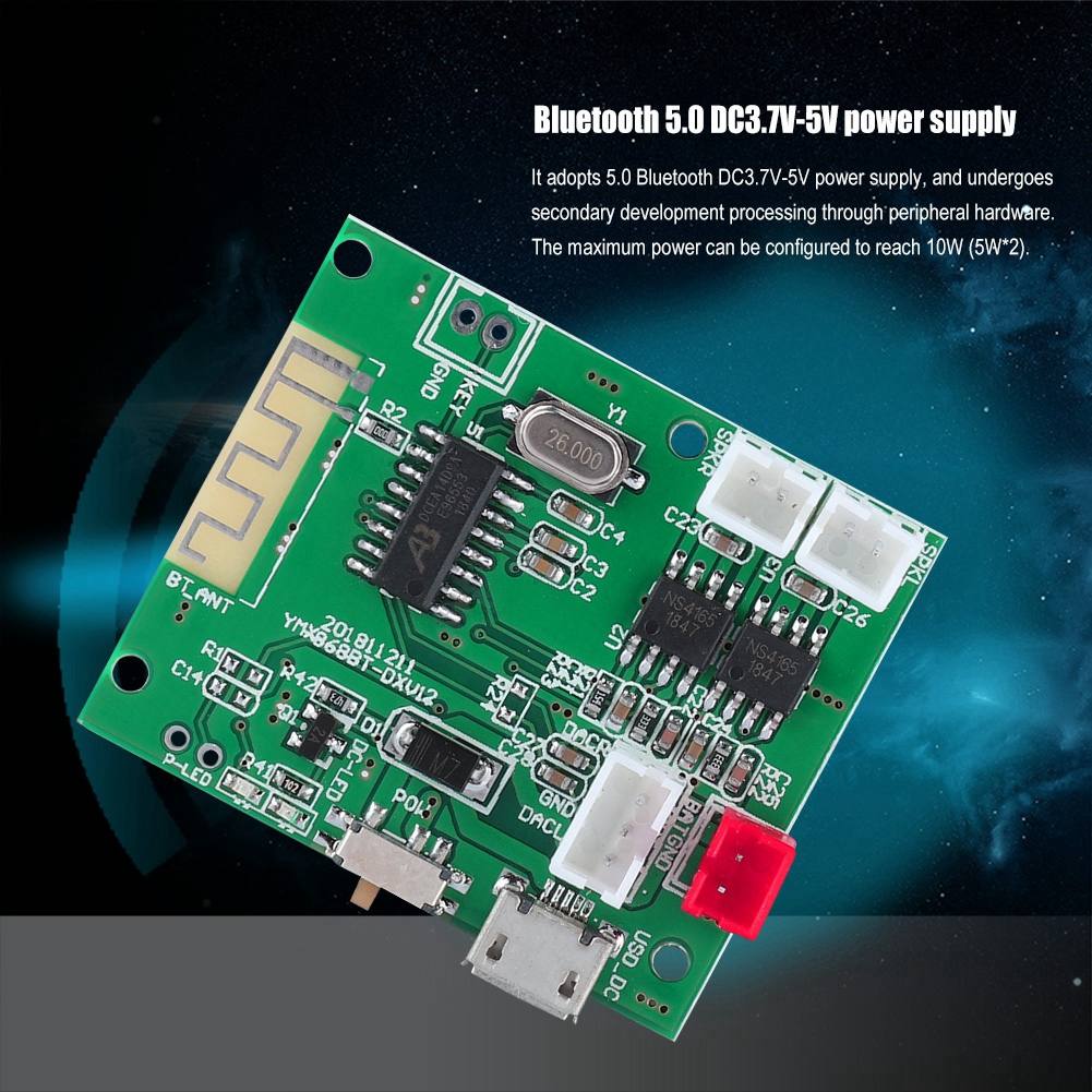 【ราคาถูก】Power Amplifier BoardBluetooth 5.0 2*5W Amplifier Board AUX ...