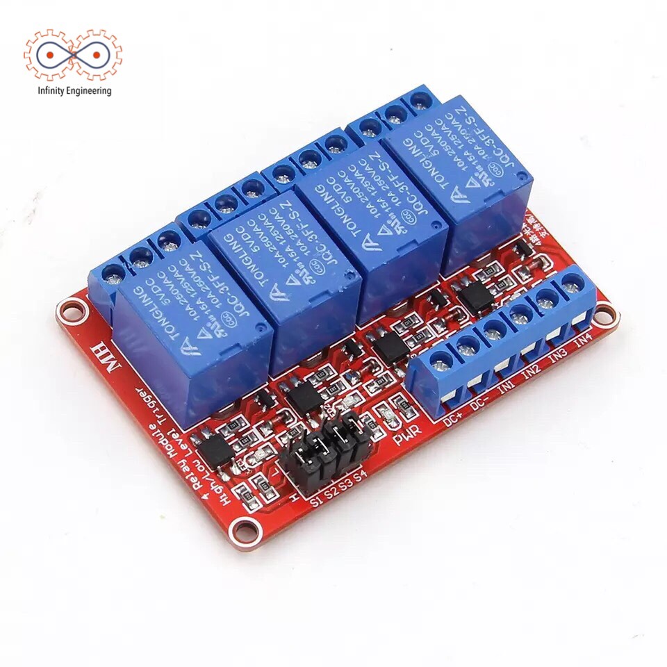 Relay Module 4 Chanel 5V รีเลย์โมดูลสำหรับ Arduino | Lazada.co.th