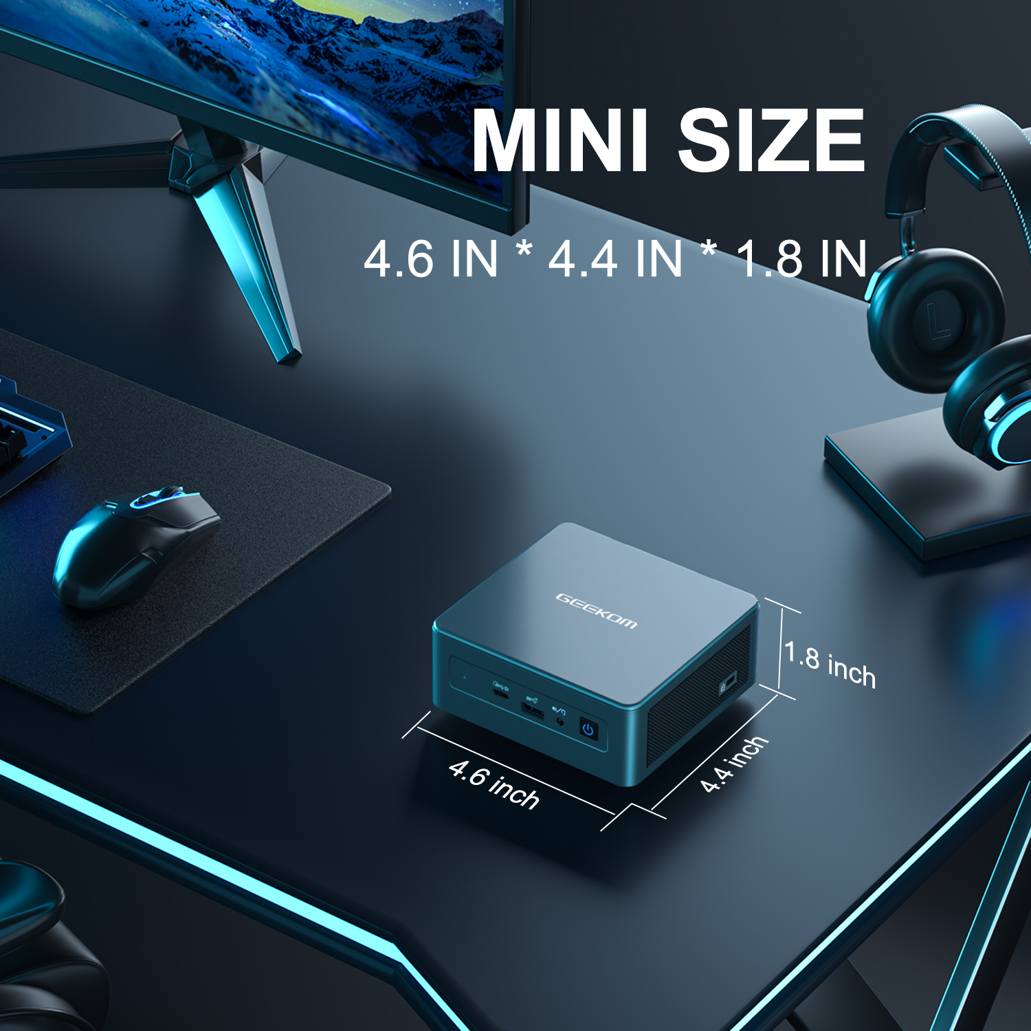 GEEKOM Mini Gaming PC Mini IT11 Mini Computer with i7-11390H(Up to 4.7 ...