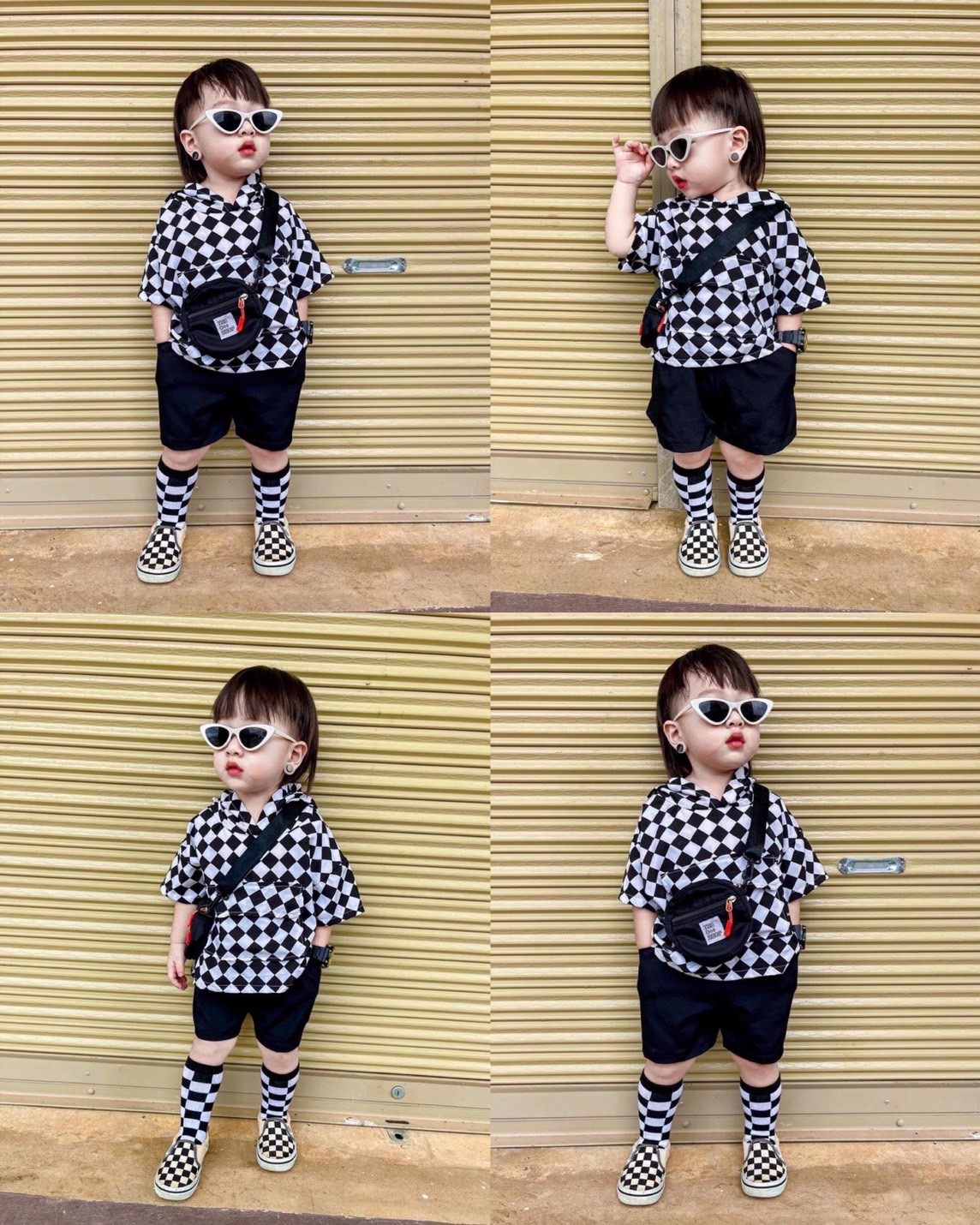 ชุดเซ็ทเด็กมีฮู้ดตารางเฉียงขาวดำสุดต๊าซหล่อเท่ห์สุดๆ - Fahty Shops ...