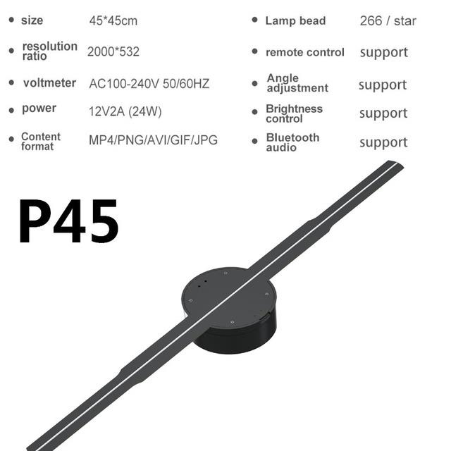 P42-P62 Newest 3D Holographic Projector Fan Support Wifi Bluetooth ...