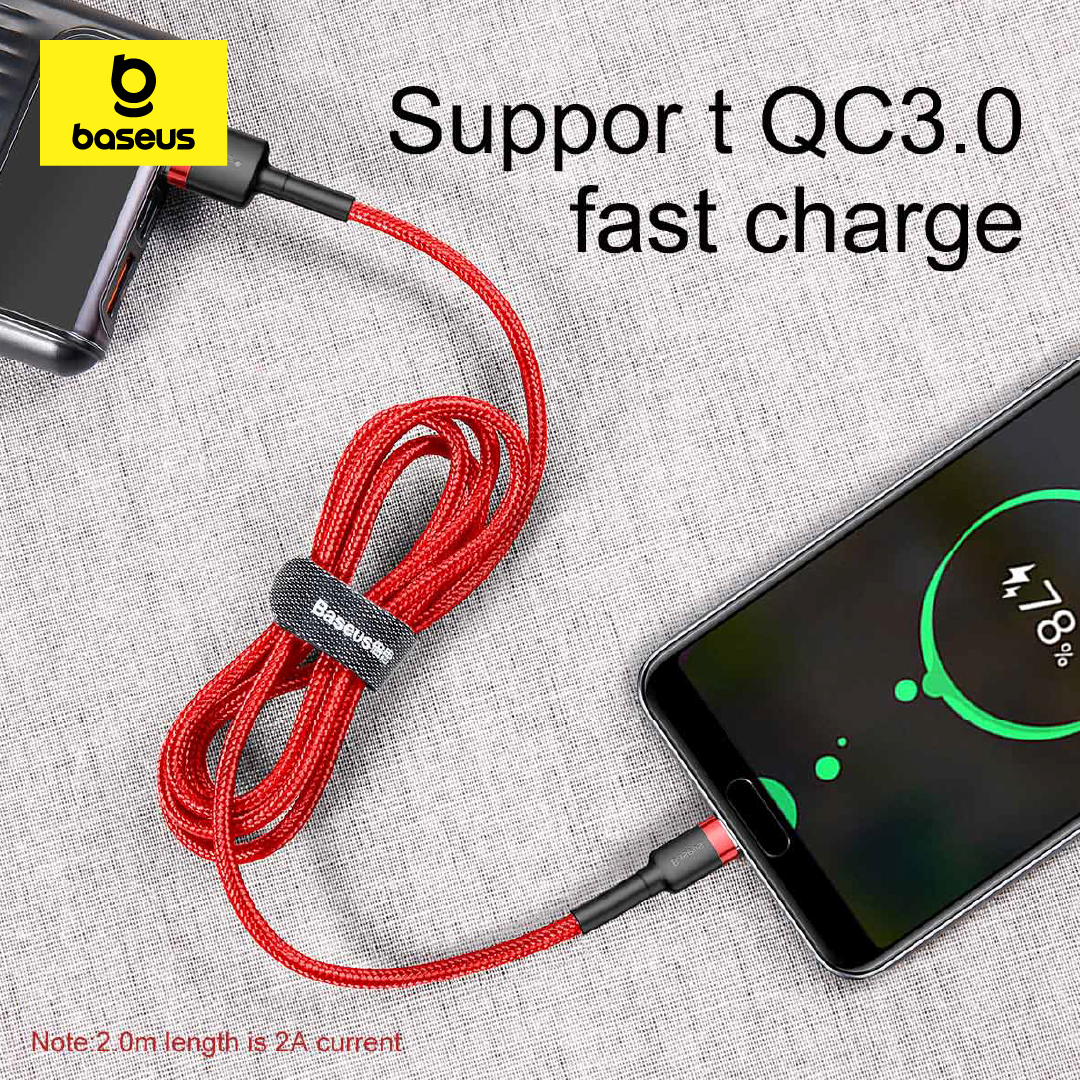 BaseusสายUSB Type CสำหรับXiaomi Redmi Note 7สายUSB Type-Cชาร์จเร็ว ...