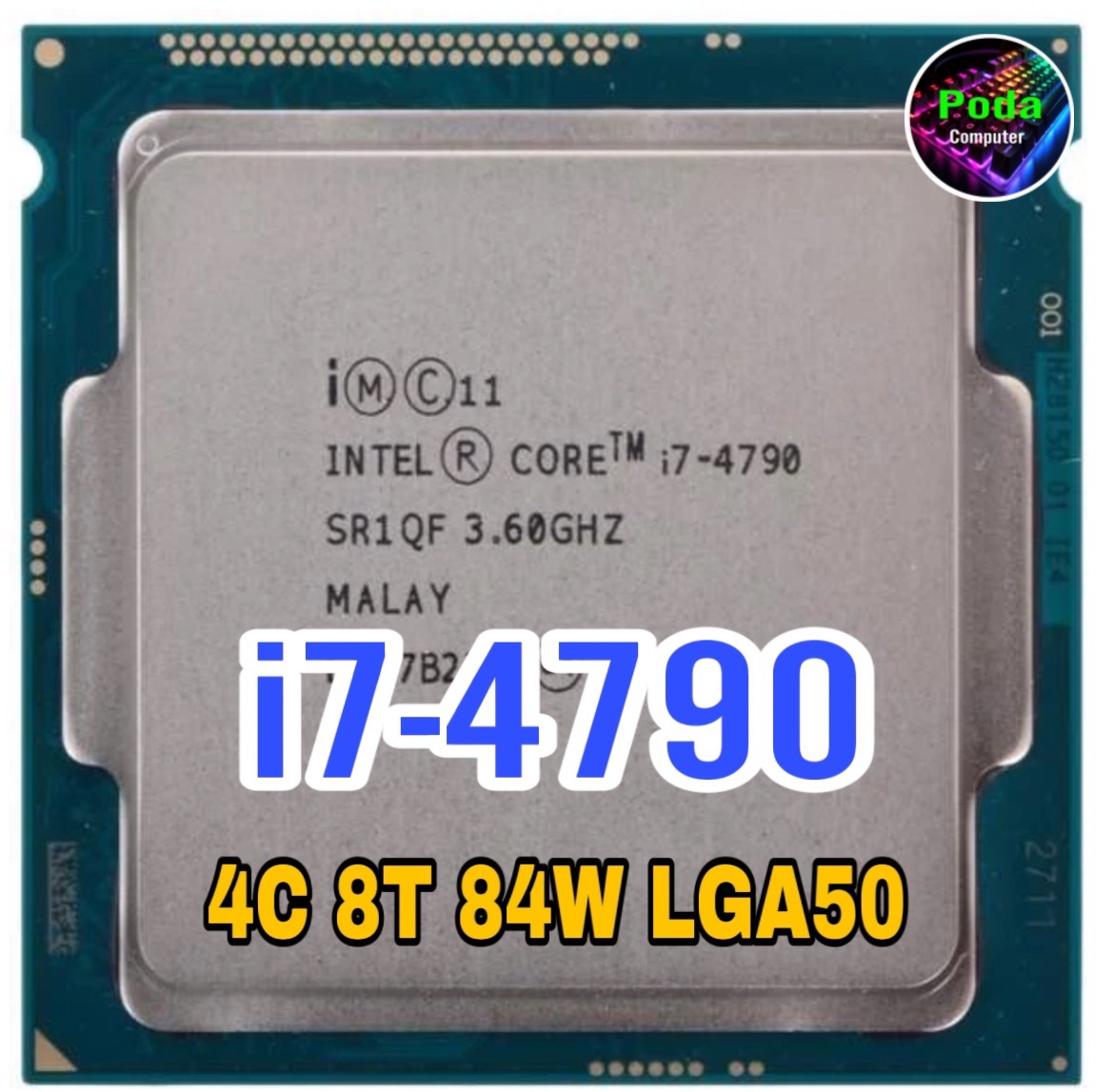 ซีพียู CPU Intel Core i7-4790 4คอ 8เทรด 84W LGA 1150 ฟรีซิลิโคน1ซอง i7 ...