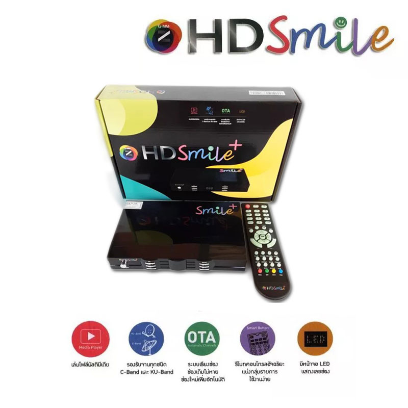 PSI ชุดจานดาวเทียม OKD ขนาด 60 CM. ยึดผนัง + GMM Z HD SMILE Plus พร้อมสายสายนำสัญญาณ RG6 (เลือก ...