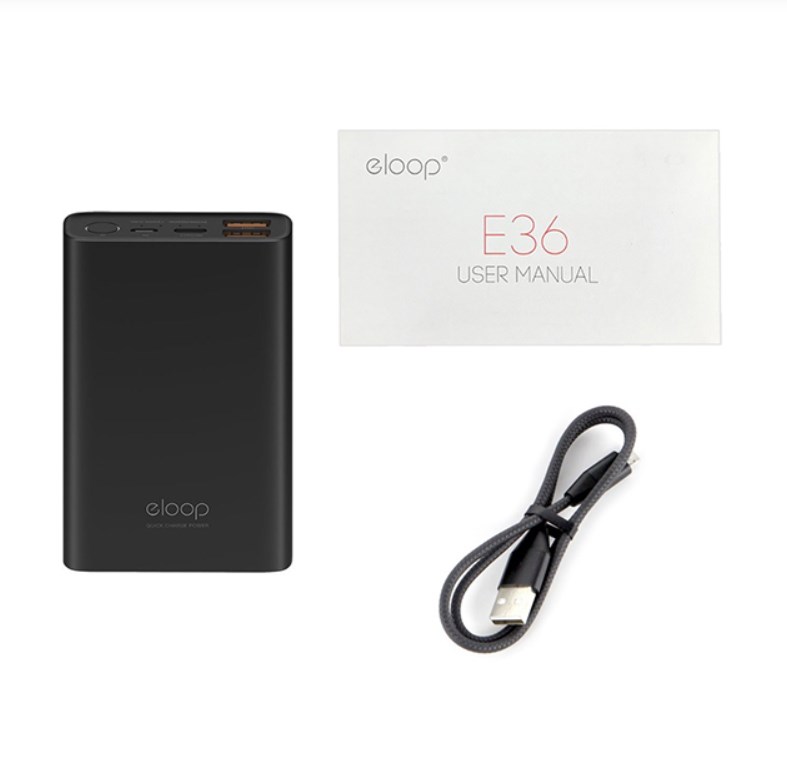 Power bank Eloop E36 12000 mAh แบตเตอรี่สำรอง 12000 mAh - WS108 Plus - ThaiPick