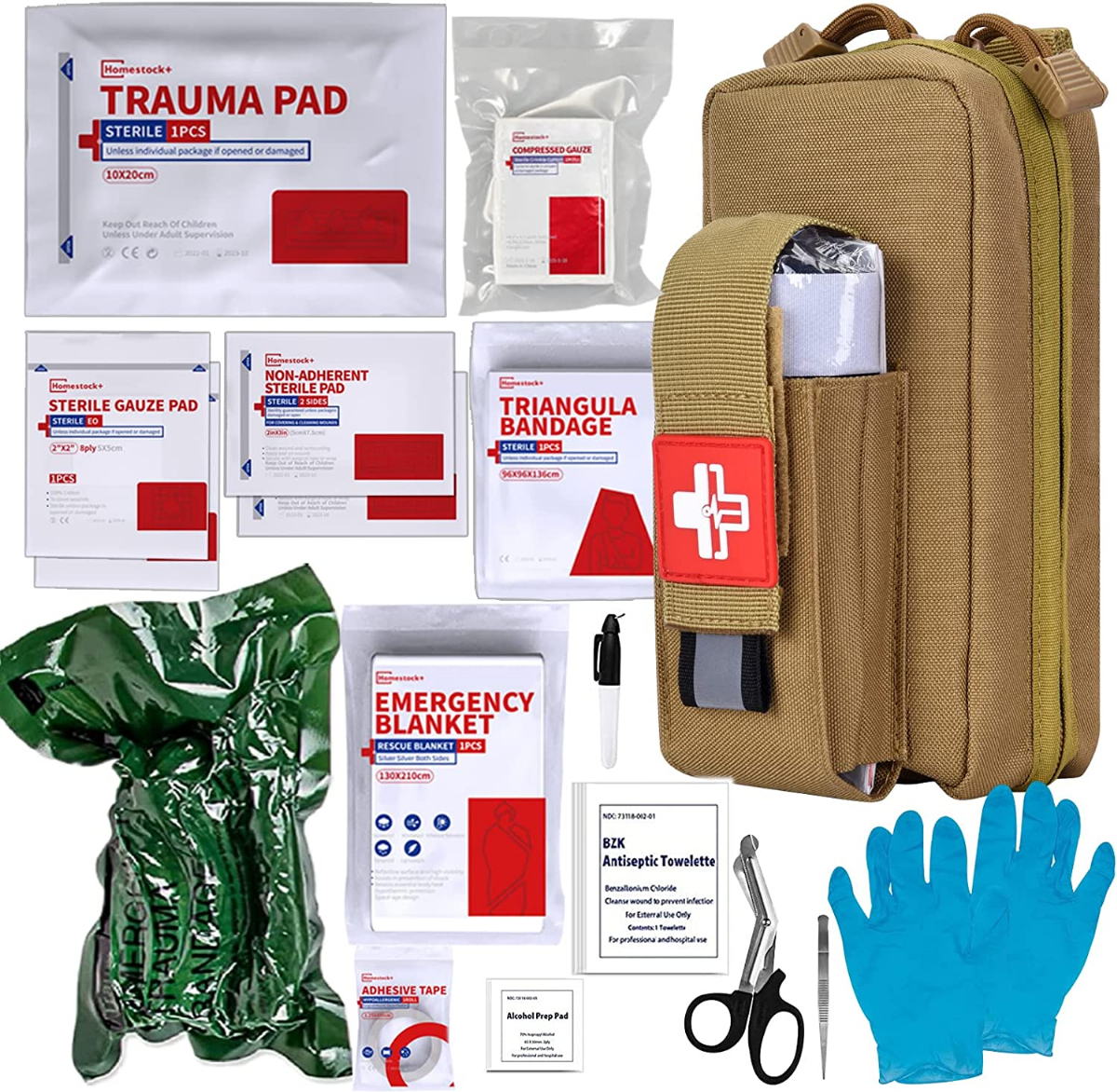 Homestockplus Emergency Trauma Kit, Emergency Treatment Care EMT First ...