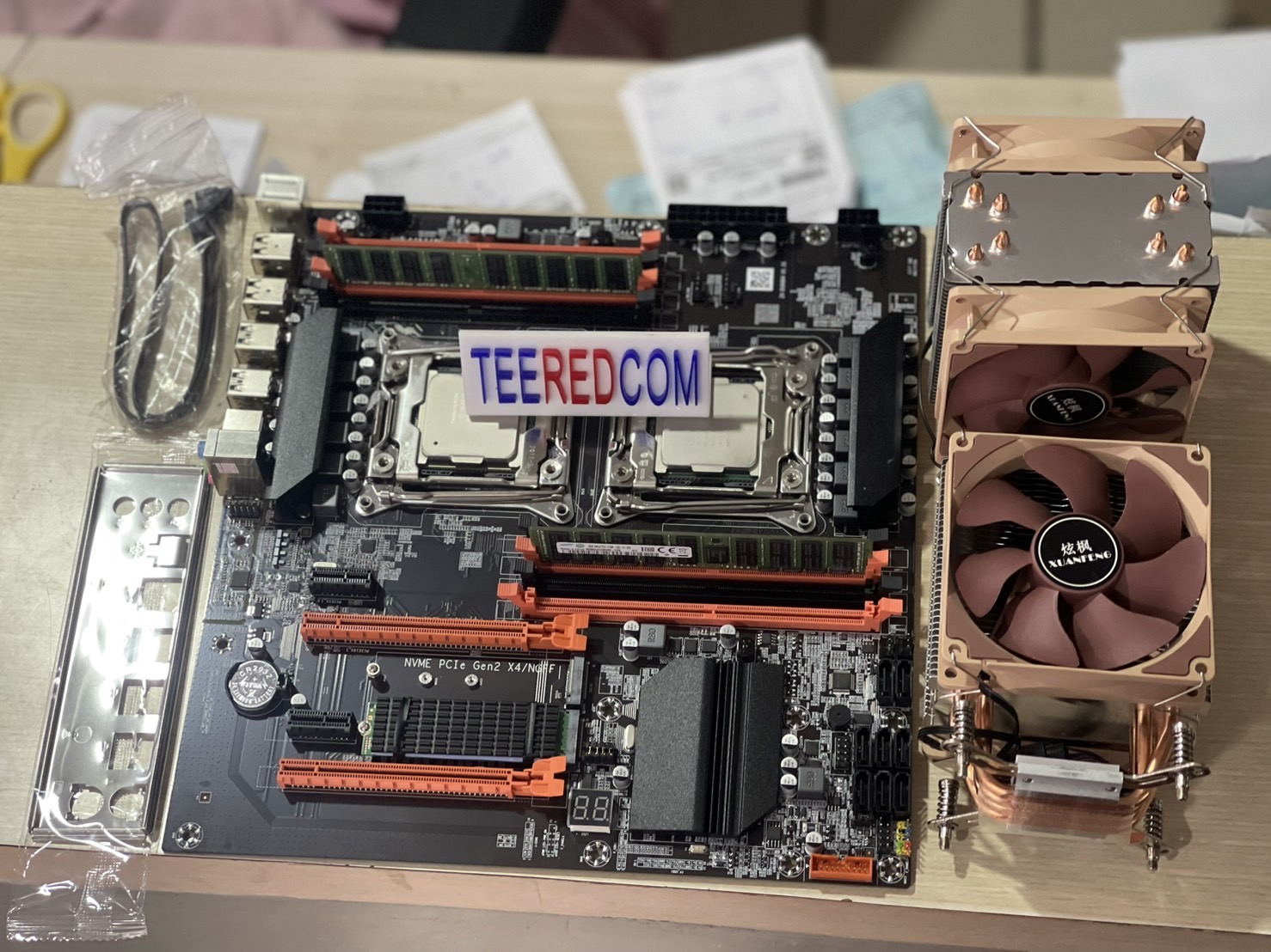 ชุด Mb x99 Dual M.2 x2 cpu intel Xeon E5 2683v4 dual 32c64t 2.1-3.0ghz ...