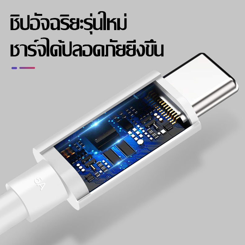 สายชาร์จ Type C 5A FastCharger Cable รองรับ รุ่น Samsung Galaxy S10 S9 ...