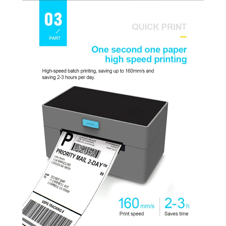 iTCAN iC-9910 เครื่องพิมพ์ฉลากสินค้า บาโค้ด Label Printer ใบปะหน้า shopee ไม่ใช้หมึก เครื่องป ...