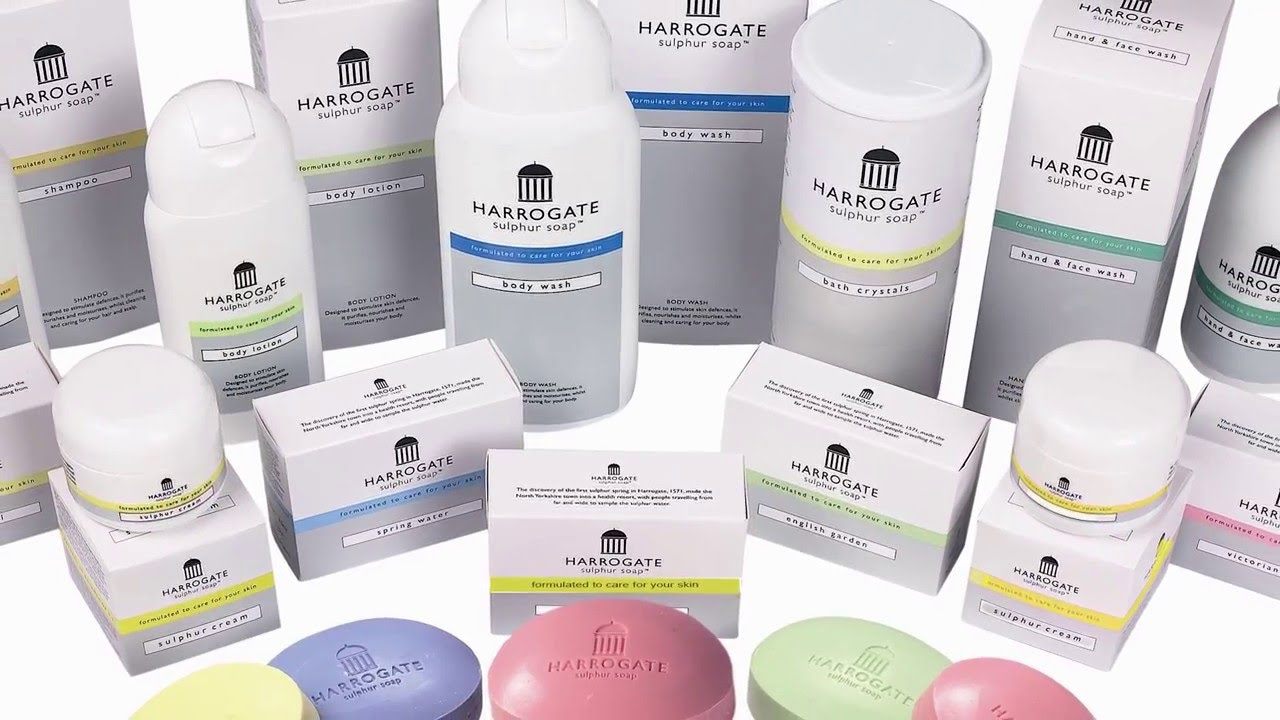 สบู่ Harrogate Sulphur Soap สบู่ ฮาร์โรเกต / Harrogate Body Wash ...