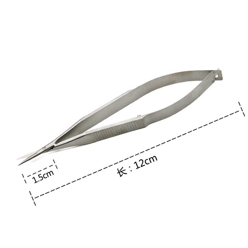 กรรไกรกล้องจุลทรรศน์ forcep Probe Micro Hook tweezer spatula 12cm ...