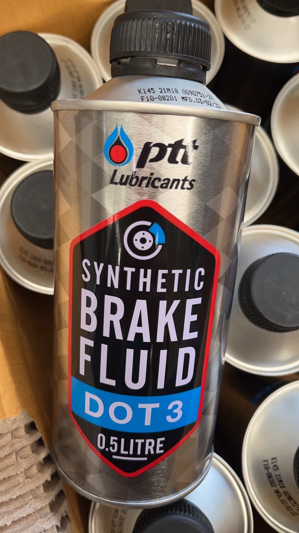 น้ำมันเบรก PTT SYNTHETIC BRAKE FLUID DOT3 ขนาด 0.5 ลิตร | Lazada.co.th
