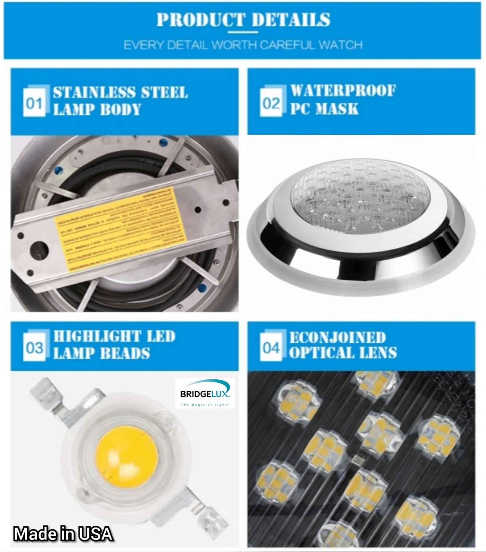 ไฟสระว่ายน้ำ (ไฟสีขาว) Swimming Pool light LED Daylight - Rung Charoen Shop - ThaiPick