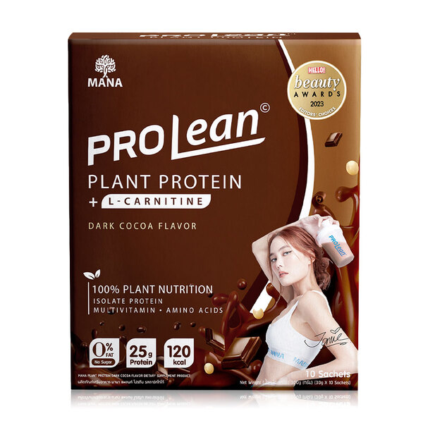 MANA ProLean Plant Protein (1กล่อง มี10ซอง) Dark Cocoa Flavor โปรตีนเจนนี่ รสดาร์กโกโก้ (ร้านลอก ...