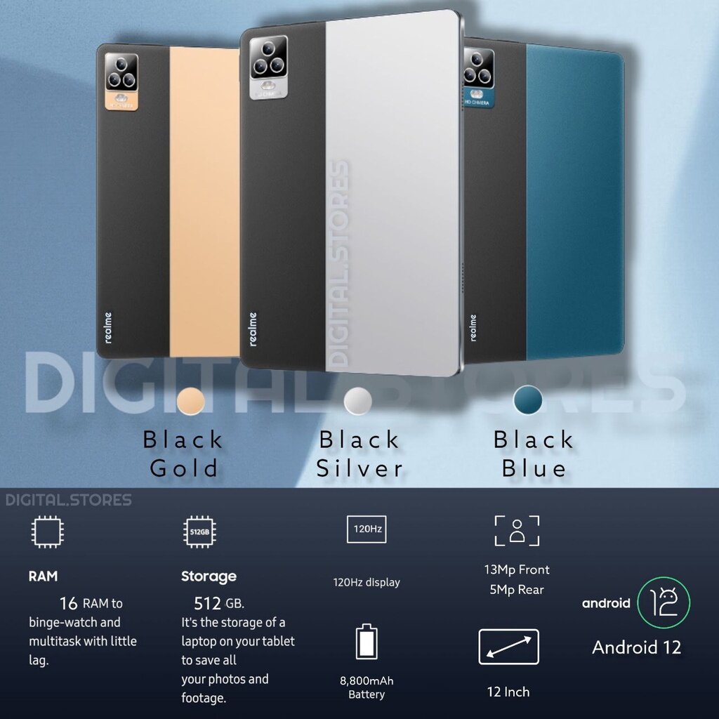 2024 ใหม่Padแท็บเล็ตP70 12 นิ้วAndroid 12 Cellulor 16GB RAM 512GB ROM แท็บเล็ตAndroid Cellular ...