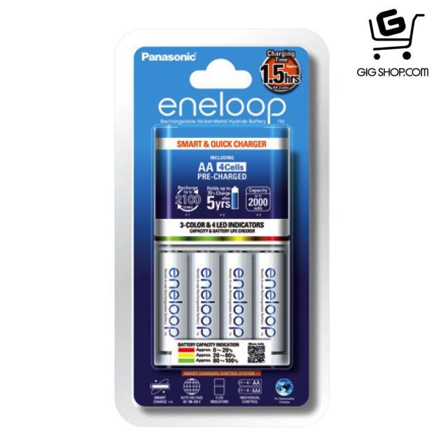 ตรวจสอบราคา ถ่านชาร์จพร้อมแท่นชาร์จ Eneloop Panasonic Smart And Quick