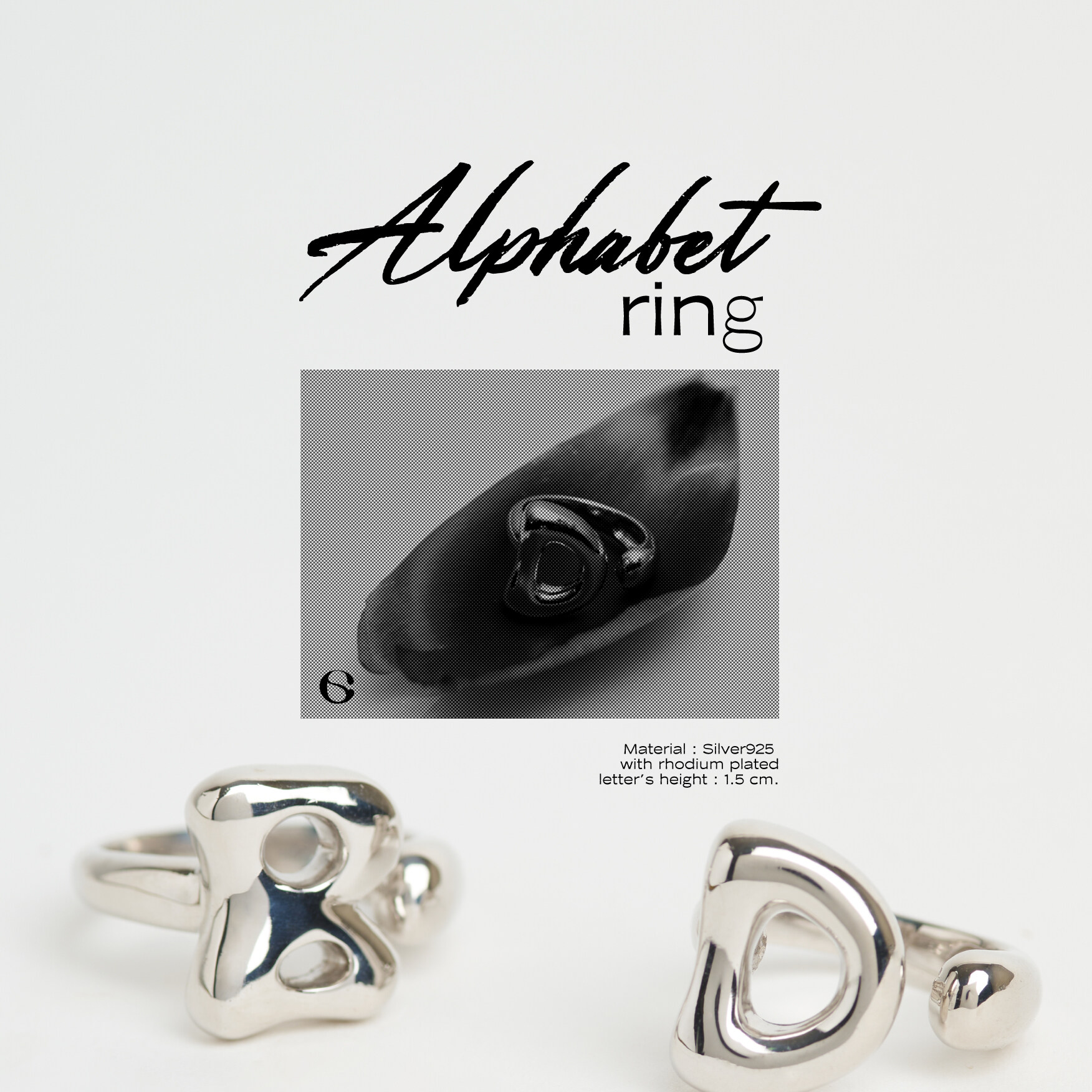 Ctrlshift - (New!) Alphabet ring | Lazada.co.th