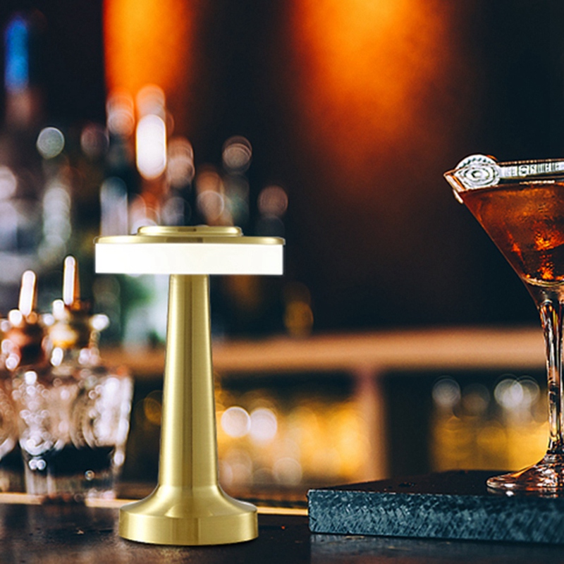 Touch LED Rechargeable Table Lamp Dining Table Bar Table Lamp Outdoor ...