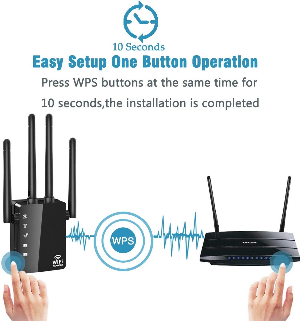 WD-R1200U 5Ghz ไร้สาย ตัวขยายสัญญาณ wifi WiFi Repeater AC1200 เราเตอร์ ...