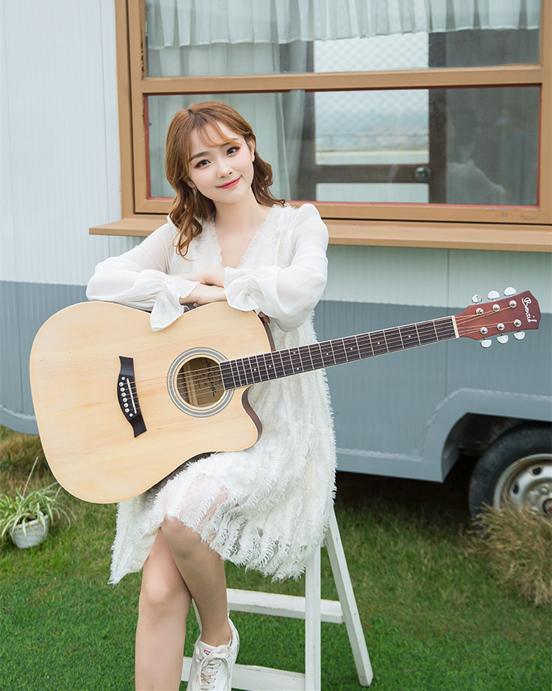 Benston กีต้าร์โปร่งขนาด 41 นิ้ว กีต้าร์โฟล์ค กีต้าร์โปร่งพิเศษ ฟรี ...