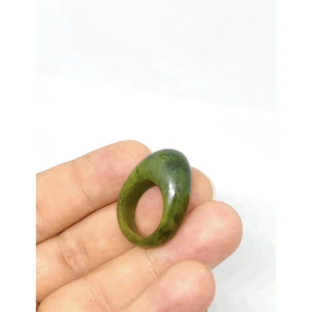 1Pc Natural Nephrite Jade Ring Green Jade Ring AAA Quality jade Ring jewelry High Quality Jade ...