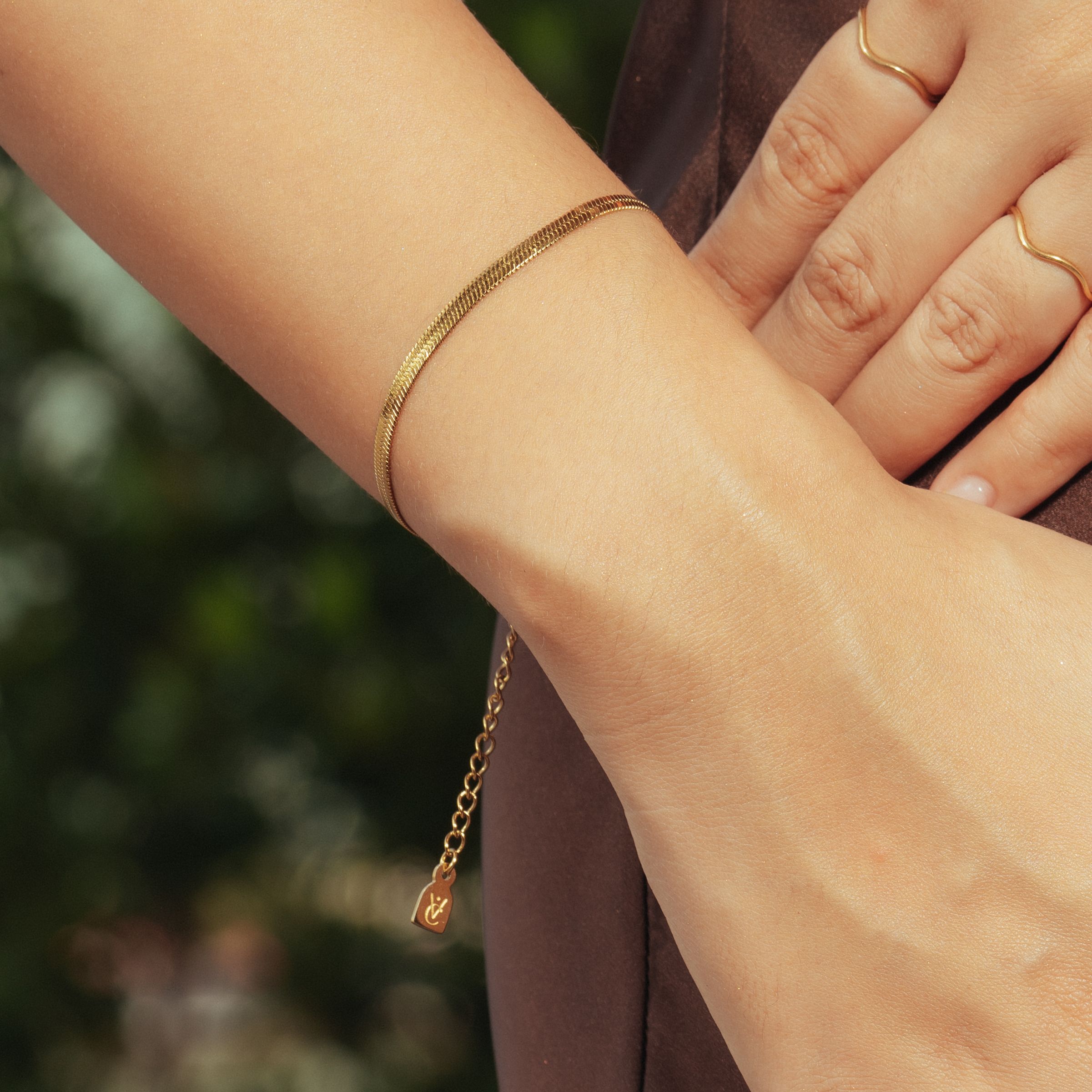 Valichain - Vani Herringbone Bracelet 3 mm - Valichain - ThaiPick