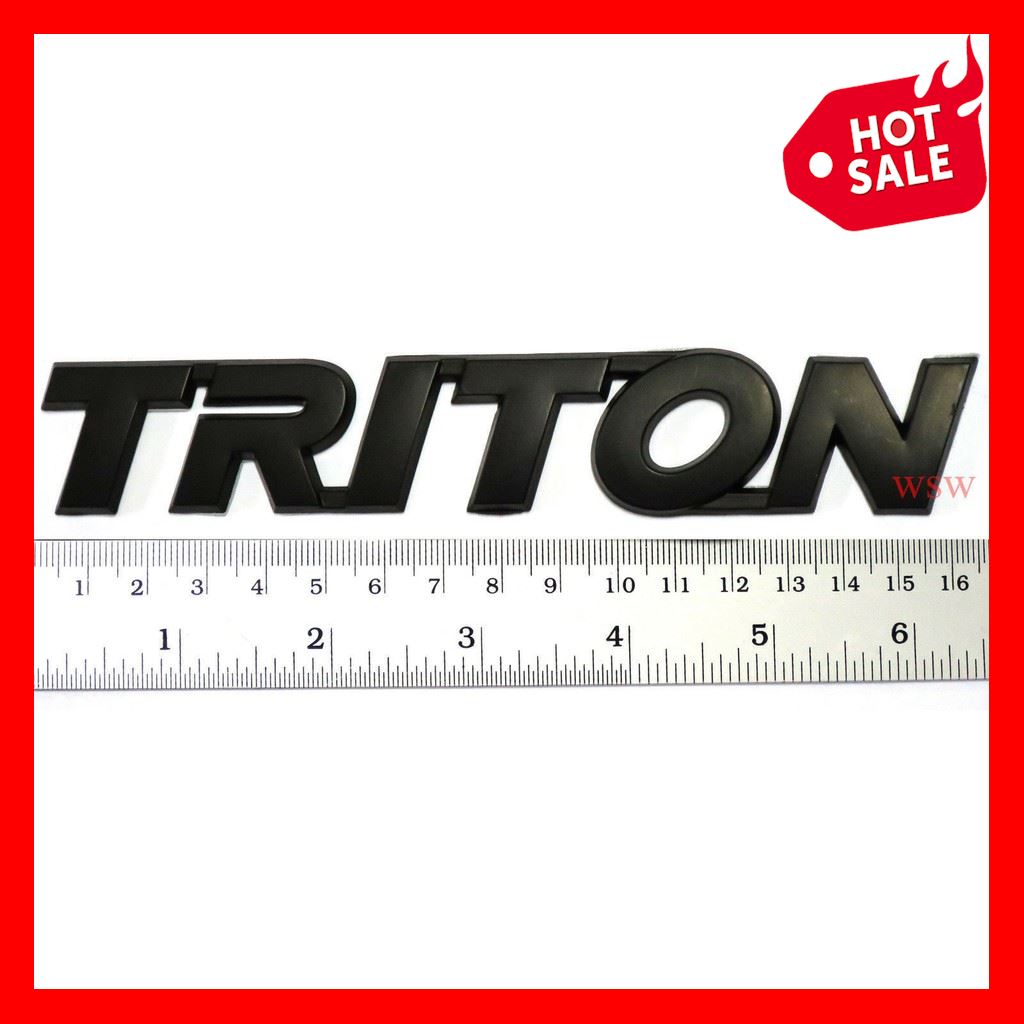 1 ชิ้น TRITON LOGO โลโก้ไทรทัน ไตรตัน สีดำด้าน ขนาด 16.5 เซนติเมตร ...
