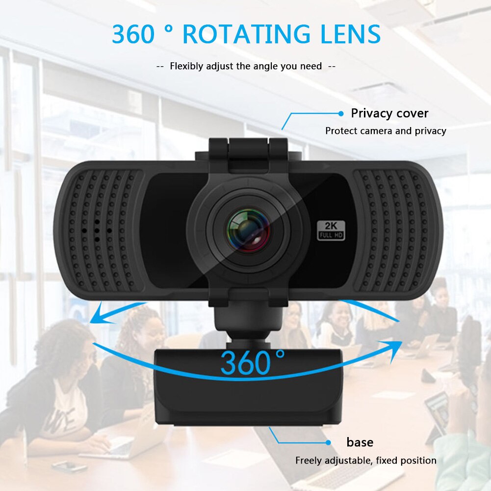 C6 High Resolution Web Camera 4MP Video Online USB Webcam with Pickup ...