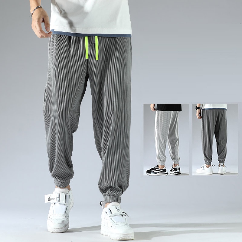 TOP SHOP กางเกงแฟชั่น ขาจั๊ม สไตล์เกาหลี ผ้านิ่มใส่สบาย สำหรับผู้ชาย ...