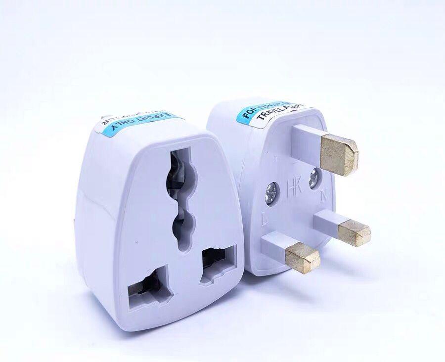 3ขา Universal US AU EU to UK AC Power Plug Travel Wall Converter Cord ...