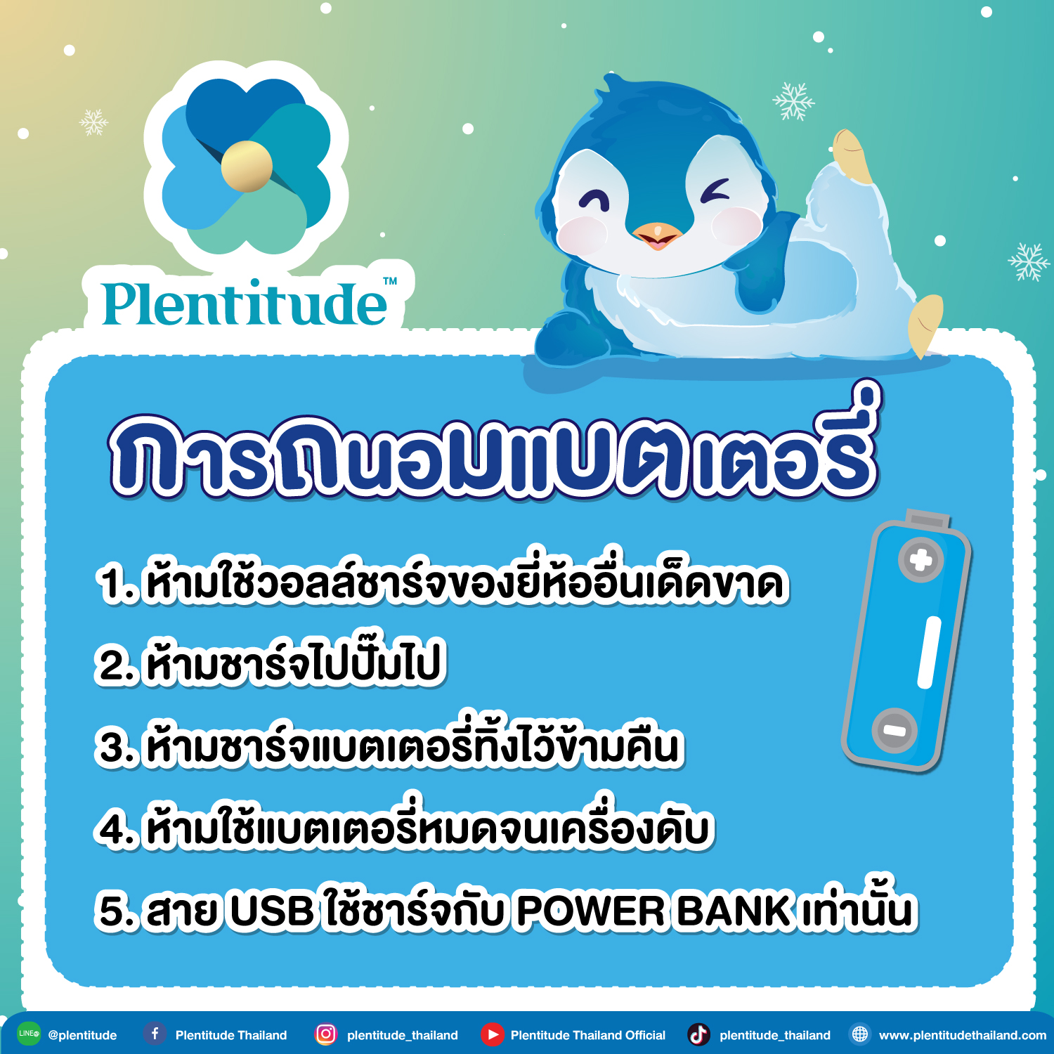 PLENTITUDE : วอลล์ชาร์จและสาย USB - Plentitude Thailand - ThaiPick