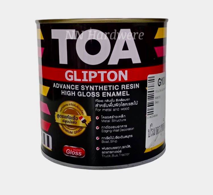 สีน้ำมัน TOA Glipton สีขาว G100 ขนาด1/4 แกลลอน(0.946ลิตร) | Lazada.co.th