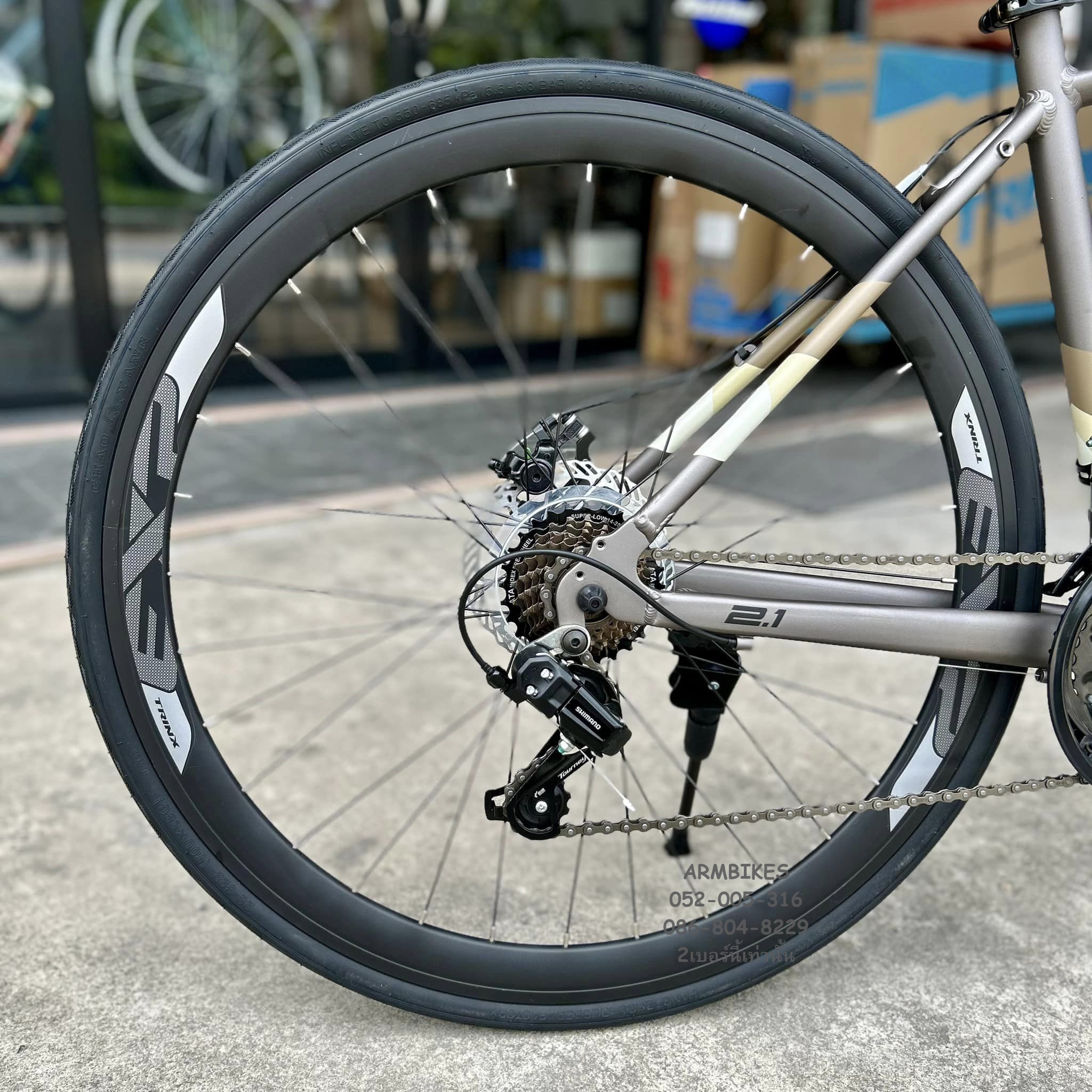 TRINX Tempo 2.1 จักรยานเสือหมอบ เฟรมอลูมิเนียม Shimano Tourney 7 speed ...