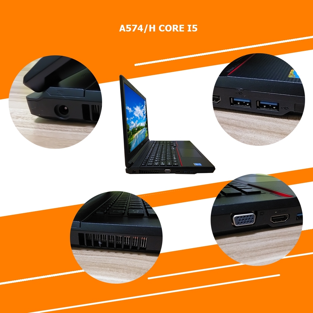 FUJITSU A574 Core i5 gen4 โน๊ตบุ๊คมือสอง เล่นเกมออนไลน์ได้ Notebook ...