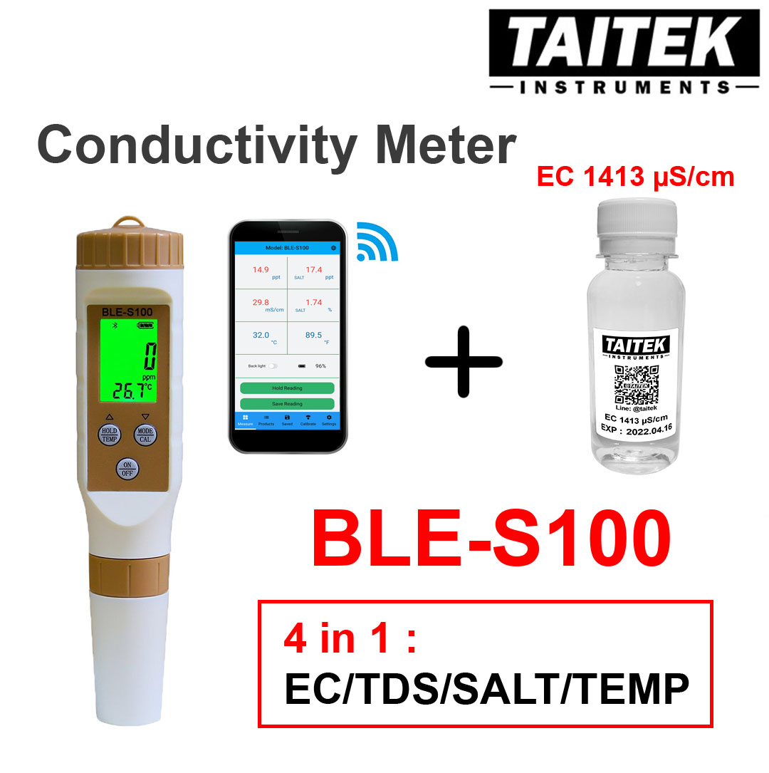 เครื่องวัดคุณภาพน้ำ Bluetooth Data Logger Conductivity Meter รุ่น BLE ...
