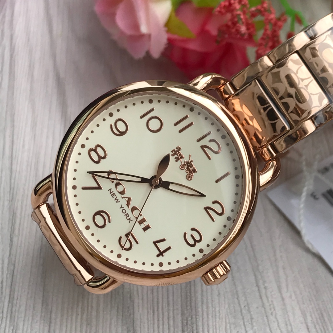 Coach Womens Delancey Rose Gold tone Bracelet Watch 14502497 -36mm ...