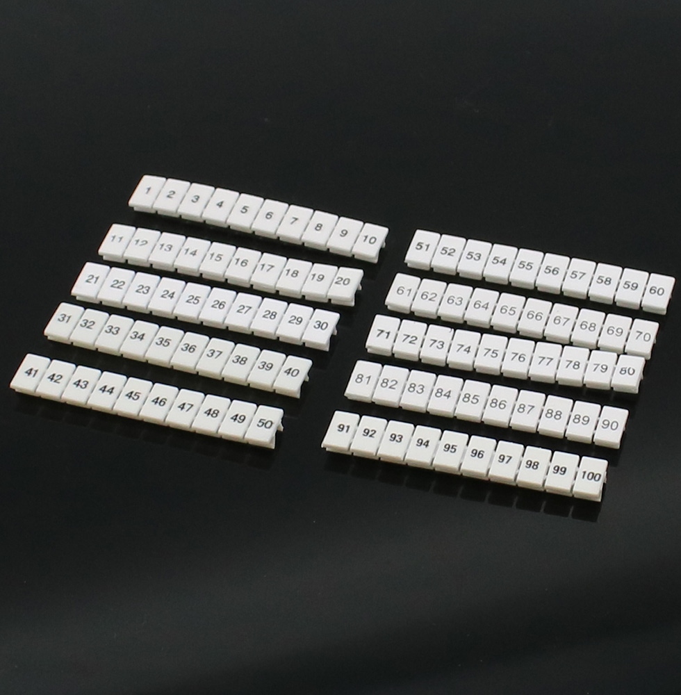 Zack Marker Strips With Standard Numbering With Blank for UK and ST and ...
