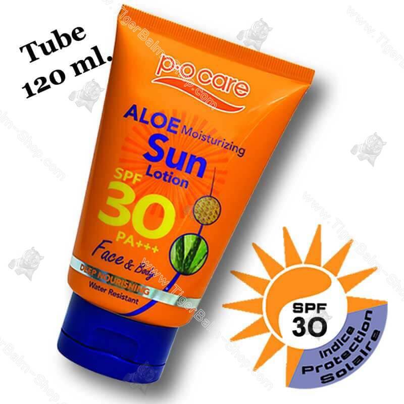 P.O. CARE Aloe Moisturizing Sun Lotion SPF30 PA 120ml - LAB Pharmacy - ThaiPick