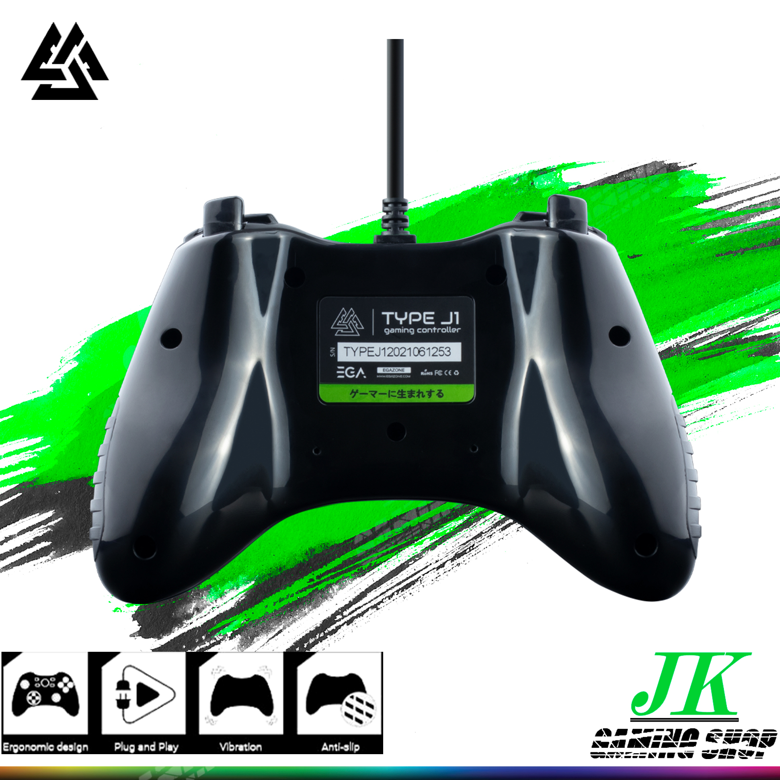 จอยเกมส์ EGA TYPE-J1 JOY CONTROLLER จอย USB PC X-INPUT ประกันศูนย์ 2 ปี ...