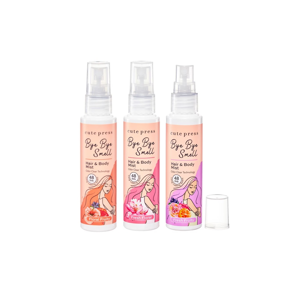CUTE PRESS BYE BYE SMELL HAIR BODY MIST (7543x) cutepress คิวท์เพรส แฮ ...