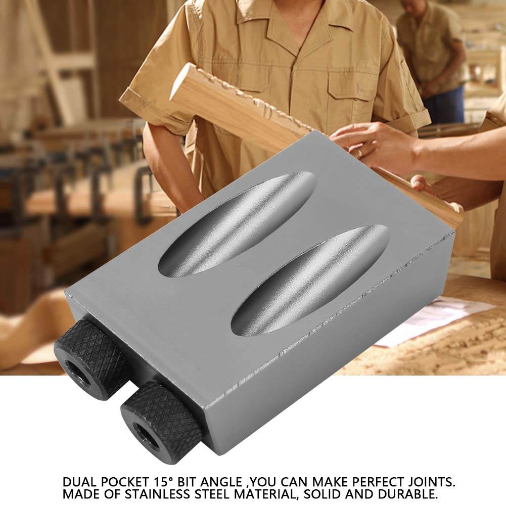15 ° Wood Oblique Drill Guide Positioner Pocket Hole Locator ...
