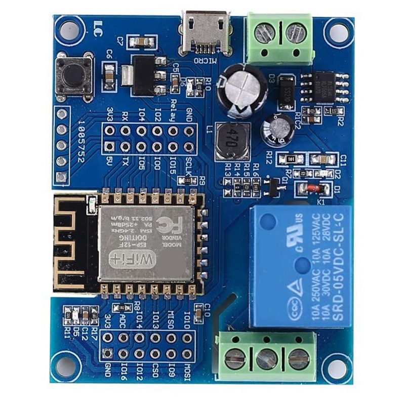 WIFI Relay Controller Module, DC 5V 8V-80V ESP8266 Wireless Controller ...
