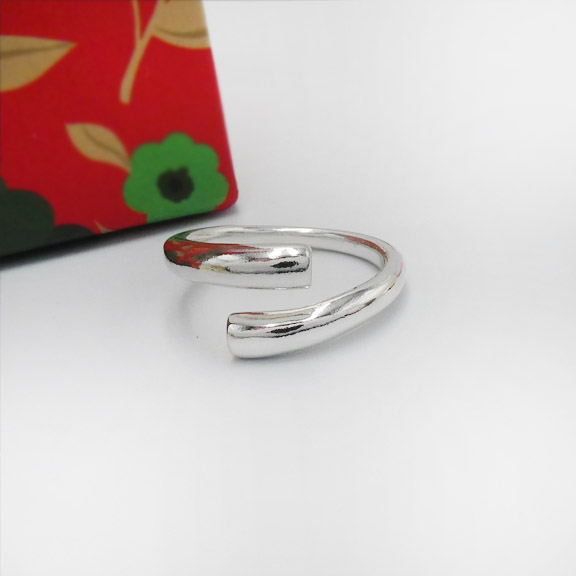 2-End Ring : Modern design silver ring แหวนเงินแท้ 925 ปลายกลม 2 ข้าง ...
