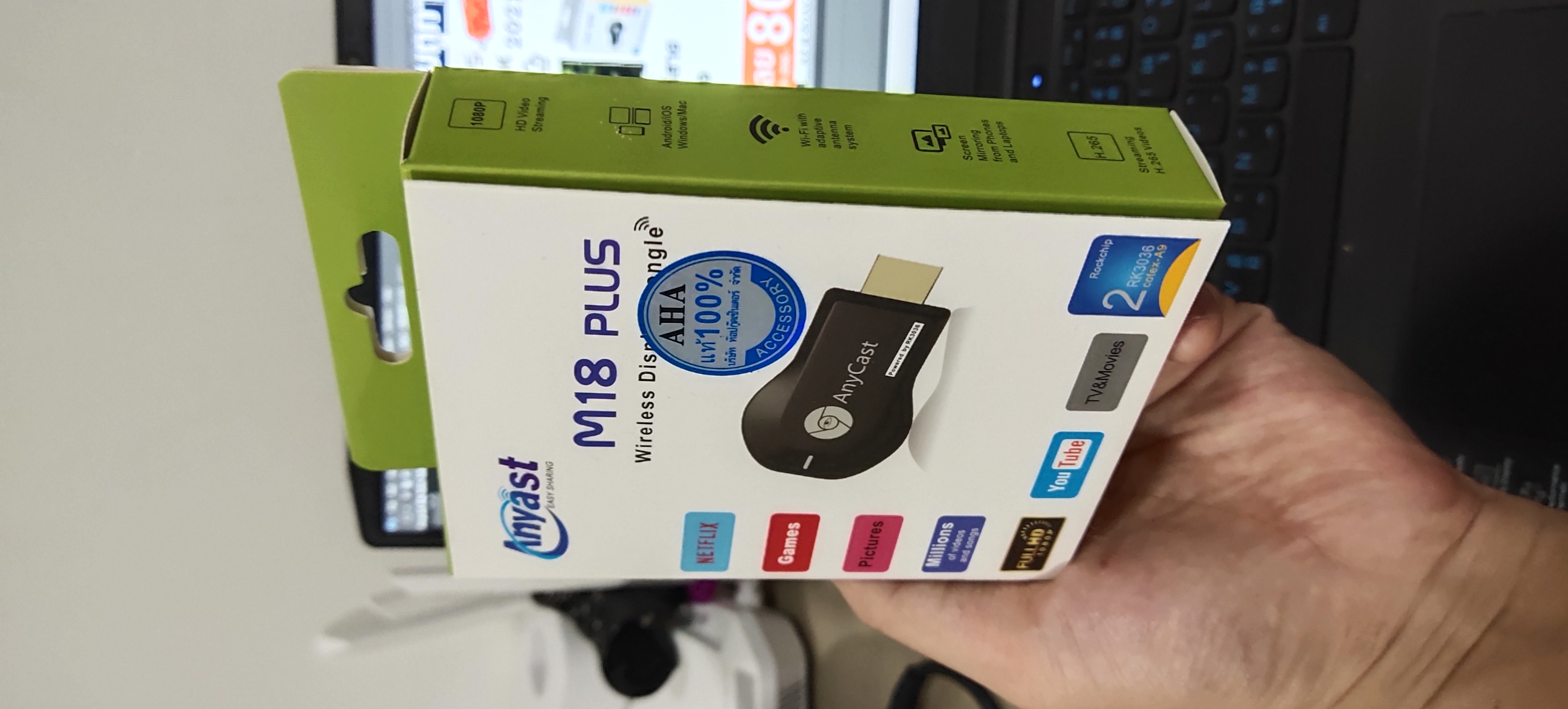 พร้อมส่ง24ชม.จากไทย Anycast M18 Plus HDMI WIFI Display ตัวใหม่2023 ของ ...
