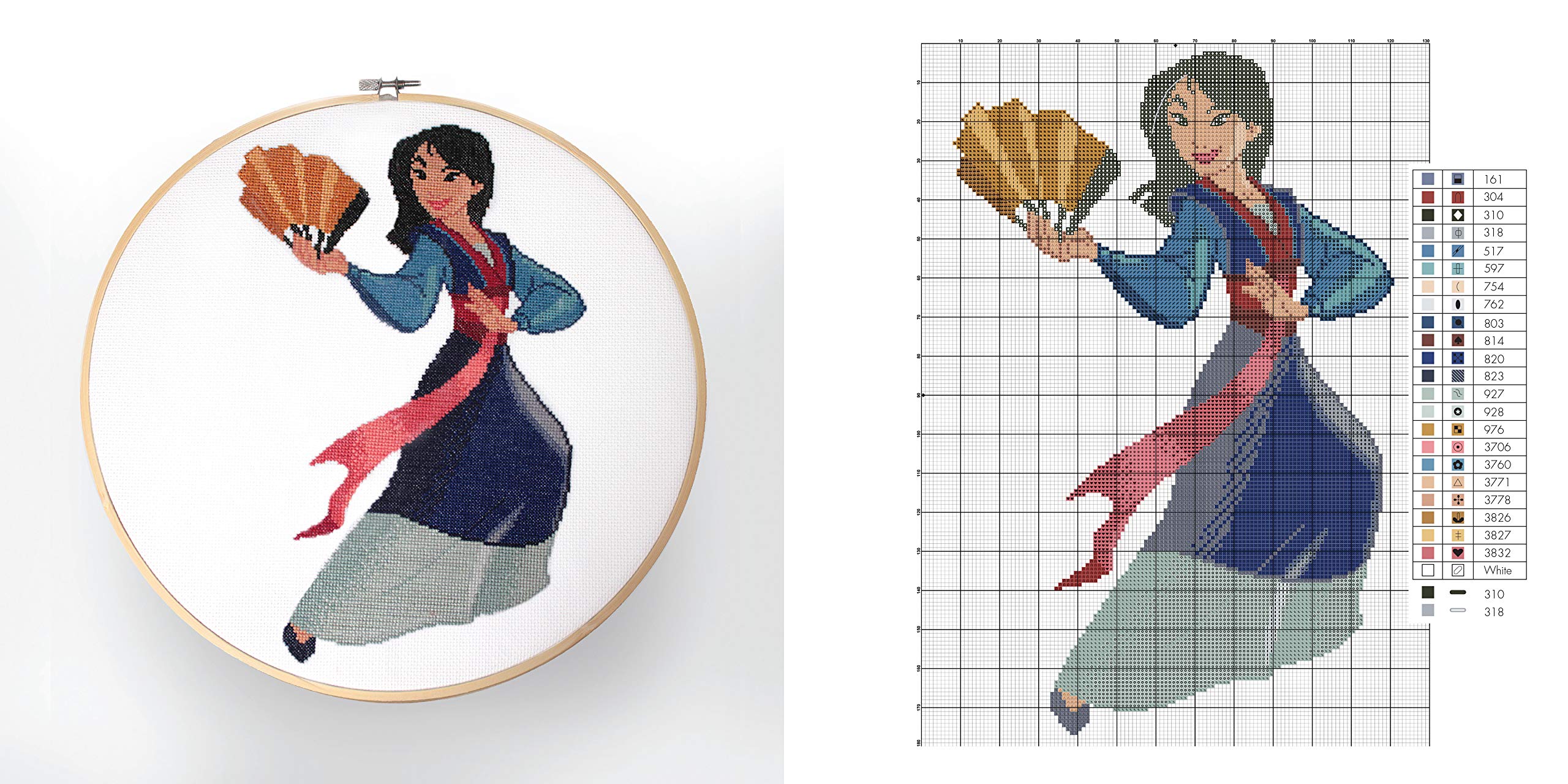 Disney Princess Cross-Stitch : 22 Easy-to-follow Patterns Featuring ...