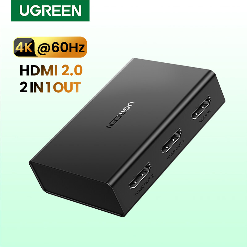 UGREEN 4k 60HZ HDR 1 in 2 out HDMI Splitter Dual simultaneous Display for laptop PS5 Switch ...